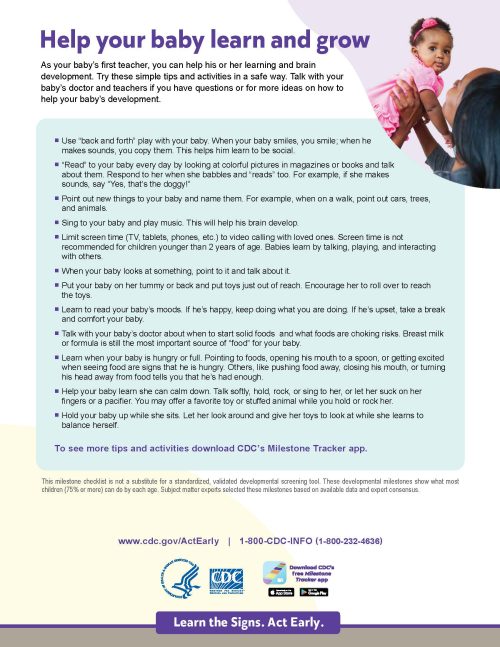 CDC Developmental Milestones Moments Packet (CDC.gov) - Achieve Beyond