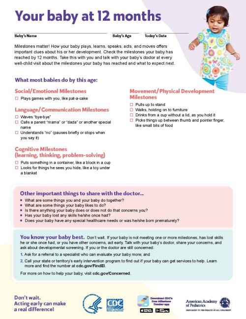 CDC Developmental Milestones Moments Packet (CDC.gov) - Achieve Beyond