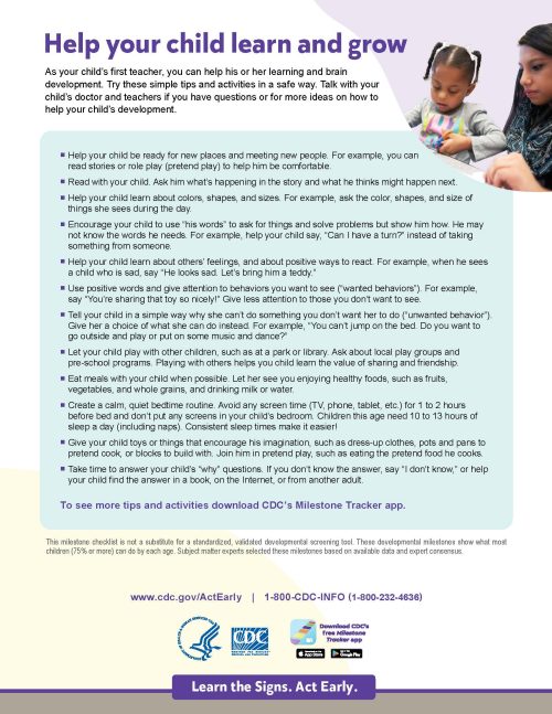 CDC Developmental Milestones Moments Packet (CDC.gov) - Achieve Beyond